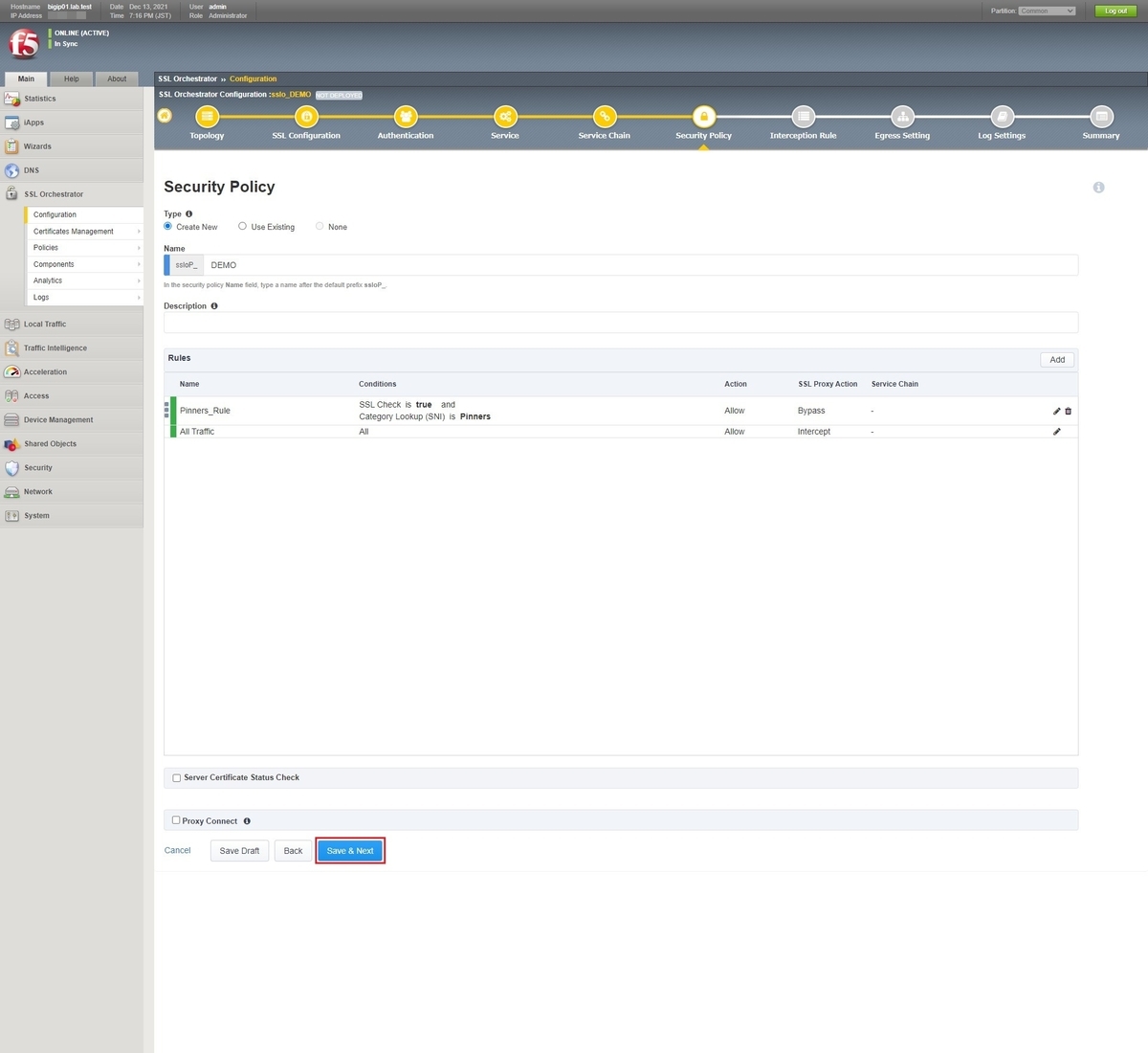 BIG-IP SSLOでL3 Explicit Forward Proxy構成の基本的なセットアップを行う - My Home NW Lab