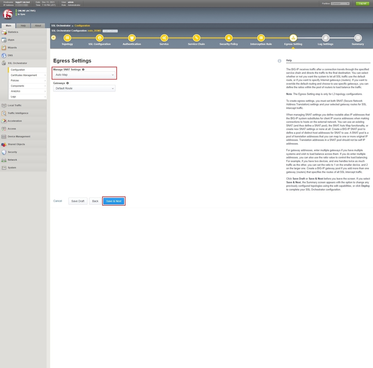 BIG-IP SSLOでL3 Explicit Forward Proxy構成の基本的なセットアップを行う - My Home NW Lab