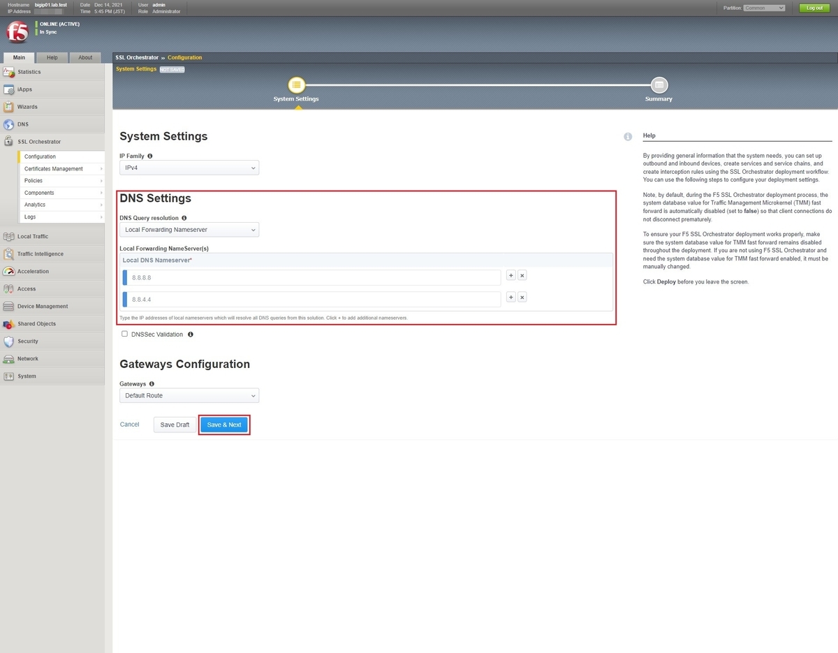 BIG-IP SSLOでL3 Explicit Forward Proxy構成の基本的なセットアップを行う - My Home NW Lab