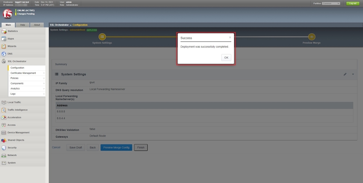 BIG-IP SSLOでL3 Explicit Forward Proxy構成の基本的なセットアップを行う - My Home NW Lab