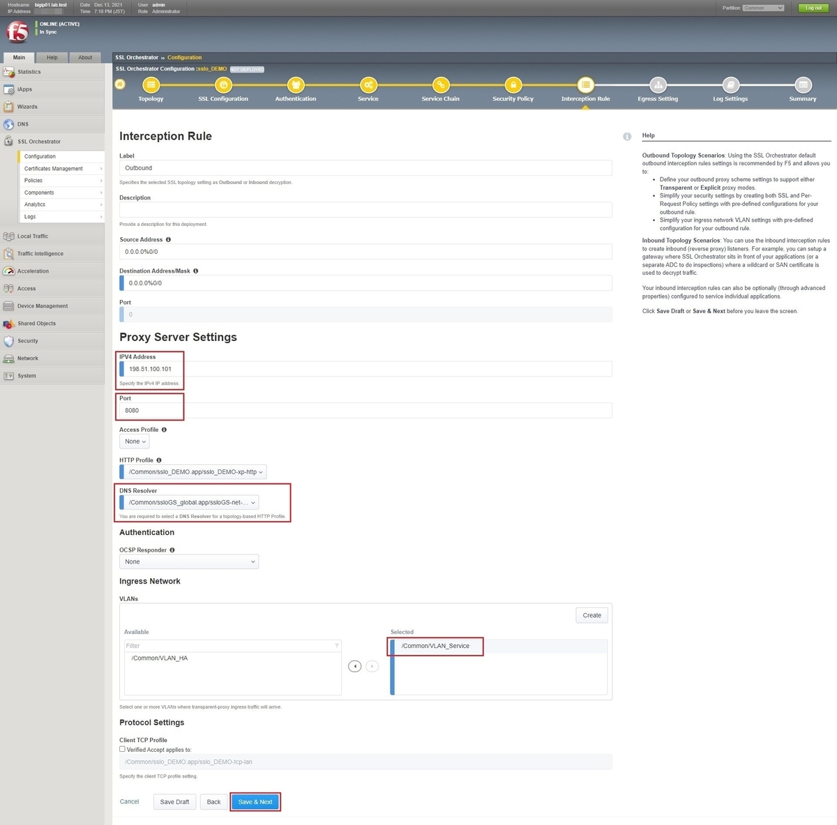 BIG-IP SSLOでL3 Explicit Forward Proxy構成の基本的なセットアップを行う - My Home NW Lab