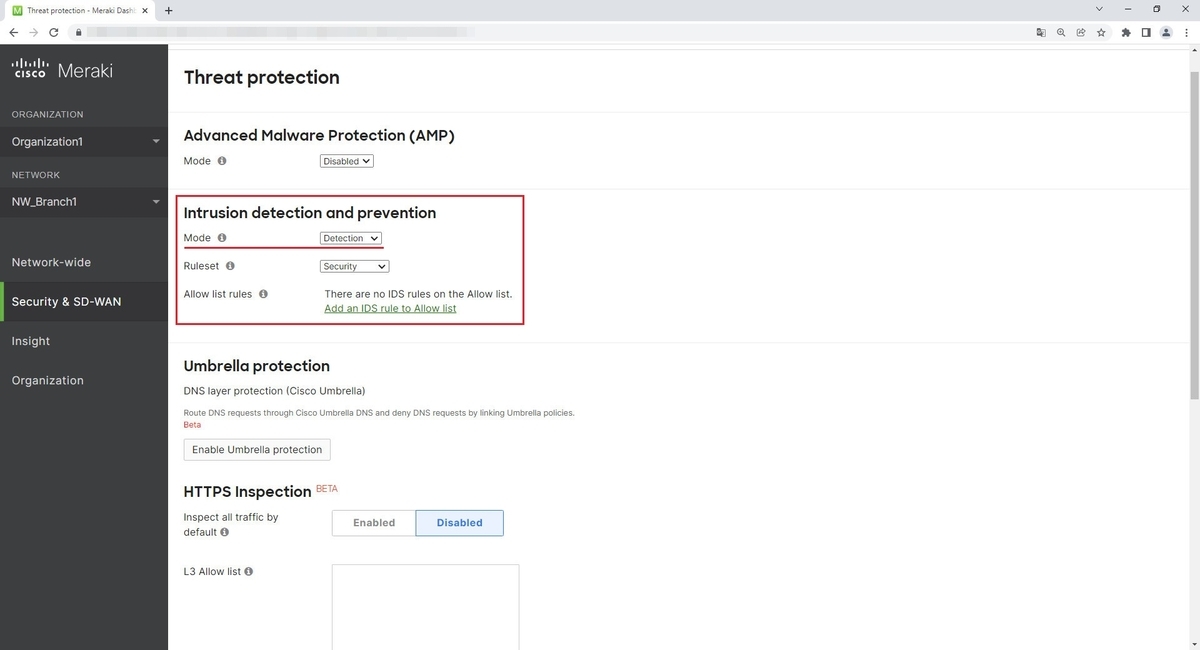 Meraki MXのIDS/IPS機能でDNS Queryを用いた検知テストを行う - My Home NW Lab