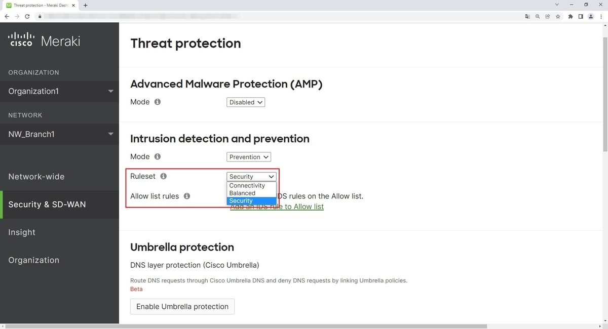 Meraki MXのIDS/IPS機能でDNS Queryを用いた検知テストを行う - My Home NW Lab