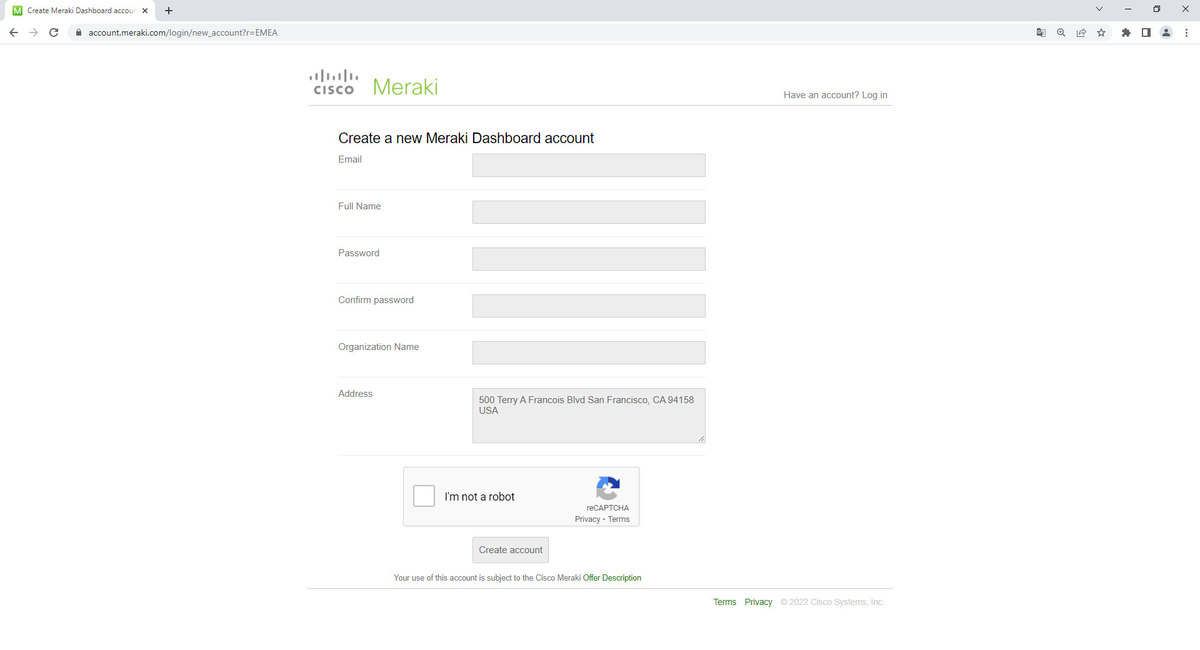 MerakiでRegionを指定して新たなOrganizationを作成する (アカウント作成済みの状態想定) - My Home NW Lab