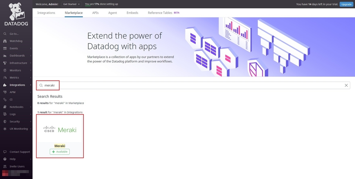 DatadogでMeraki Dashboard APIを用いてMerakiのログを取得する - My Home NW Lab