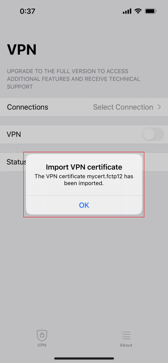 Apple iOS版のFortiClient VPNアプリでクライアント証明書を認識させる - My Home NW Lab