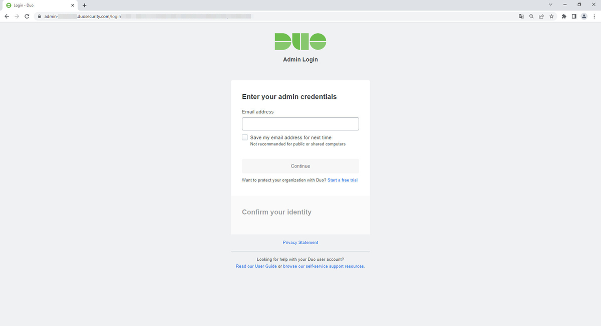 Duo SecurityのAdmin Panelのタイムアウト値は60分 - My Home NW Lab