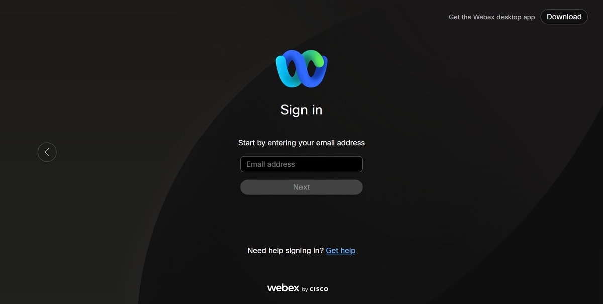 Cisco Webexの各種ログインURL - My Home NW Lab