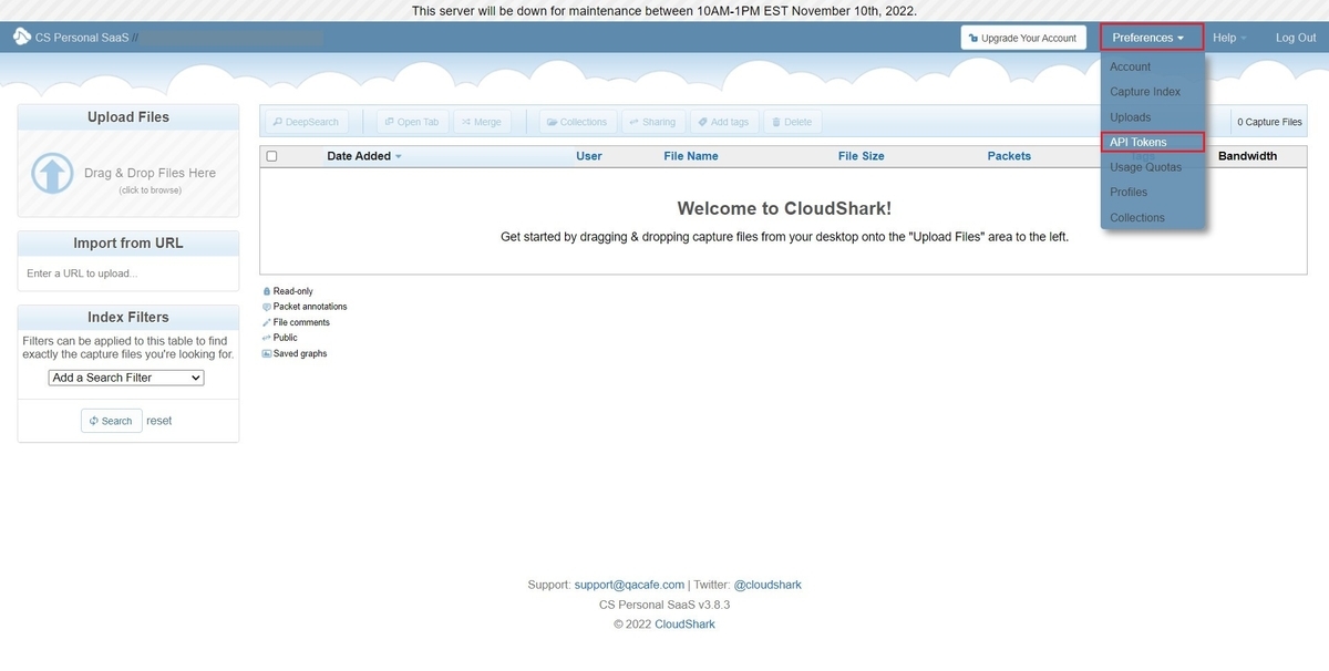 Meraki Dashboardのパケット キャプチャ時にCloudShark Personal SaaSに連携させる - My Home NW Lab