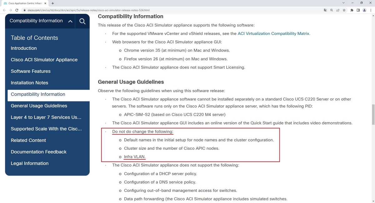 Cisco ACI SimulatorではInfra VLANを4 (Default)のままにする - My Home NW Lab