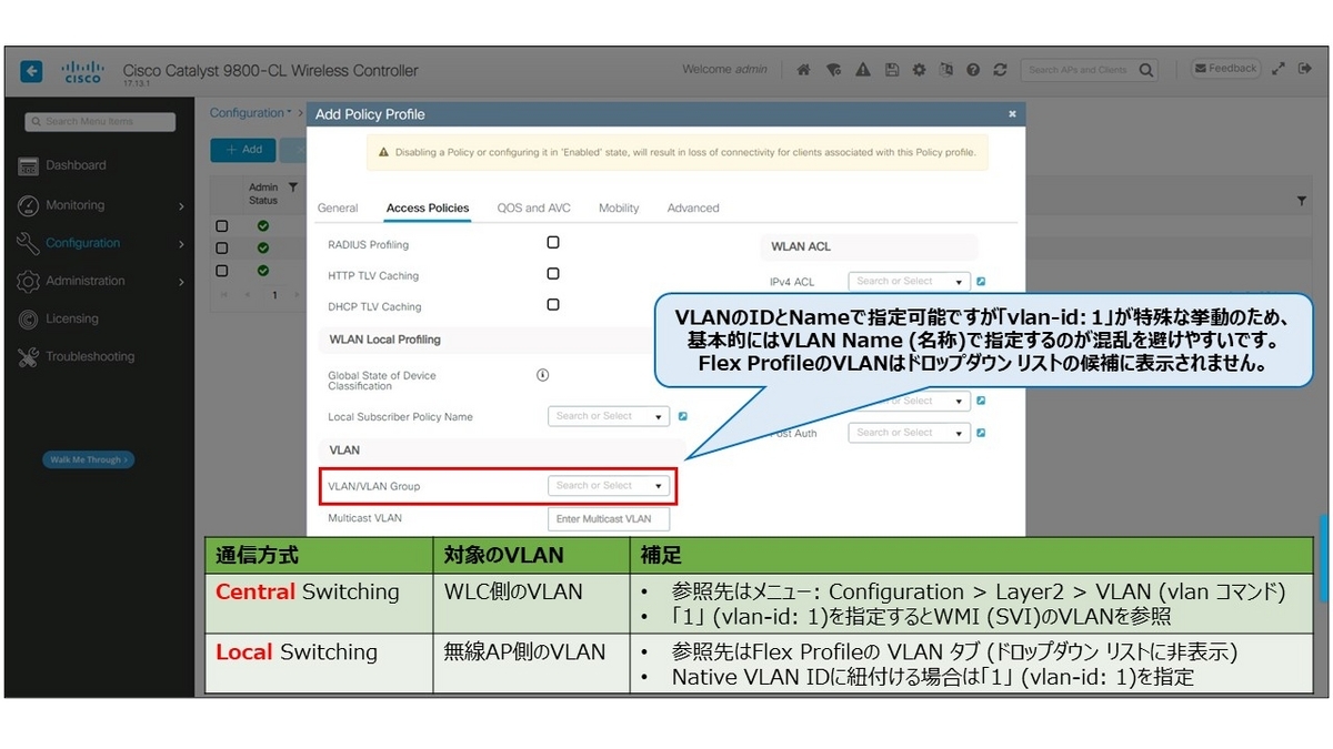 Catalyst 9800のおけるFlexConnectのVLAN設定個所の整理 (ドキュメント ベース) - My Home NW Lab