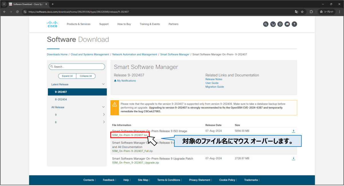 Cisco SSM On-Premの各種ドキュメントの掲載場所 - My Home NW Lab