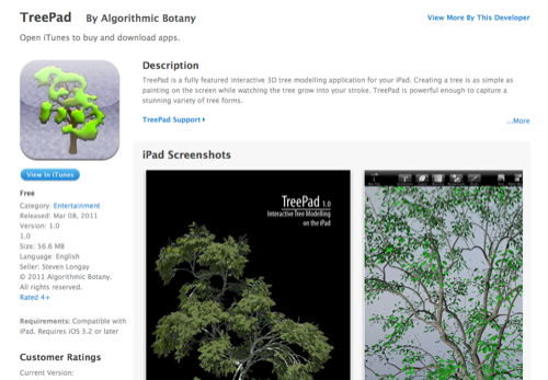Unityで使える樹木モデルを作成出来るiPadアプリ「TreePad」 - 強火で進め