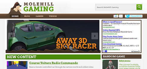 Stage3Dを使ったゲームのポータルサイト「Molehill Gaming」 - 強火で進め