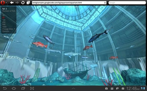 Opera Mobile、バージョン12でWebGLとカメラに対応 - 強火で進め