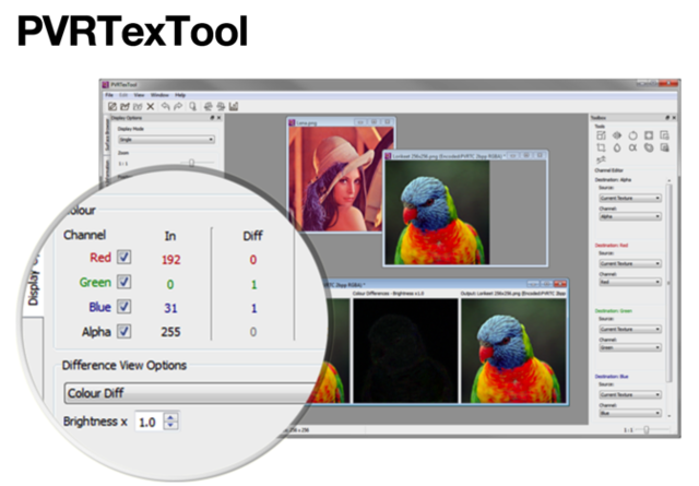 画像ファイルからPVR(PVRTC)ファイルを作成するツール「PVRTexTool」 - 強火で進め