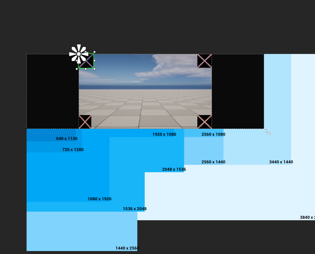 【UE4・UE5】〈Tips〉UIでコンテンツ比率を固定し範囲外に黒帯を入れる階層設定 - ゲーム開発備忘録