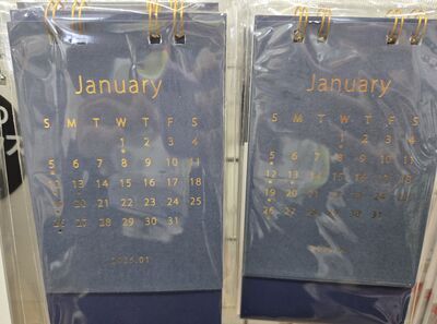 DAISOで見つけた2025年のカレンダー - なしこが通りますぅ