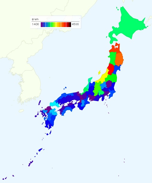 Salt and Sugar Consumption in Japan - How much is it in Tokyo?