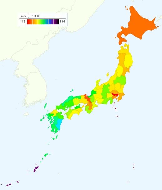 Birth Rate by Prefecture in Japan - How much is it in Tokyo?