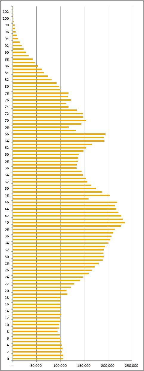 Population in Tokyo by Age, 2014 - How much is it in Tokyo?