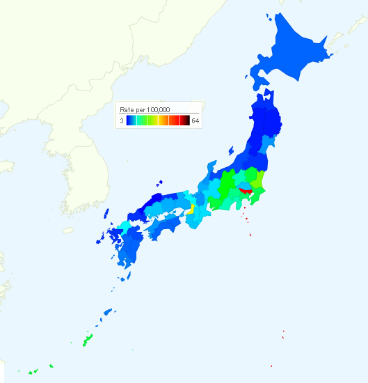 Number of HIV Carriers in Japan by Prefecture, 1985-2015 - How much is ...