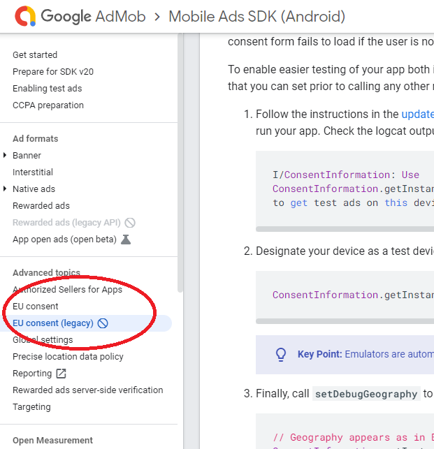 Consent SDK -> UMP SDK ( User Messaging Platform SDK) - 365連休