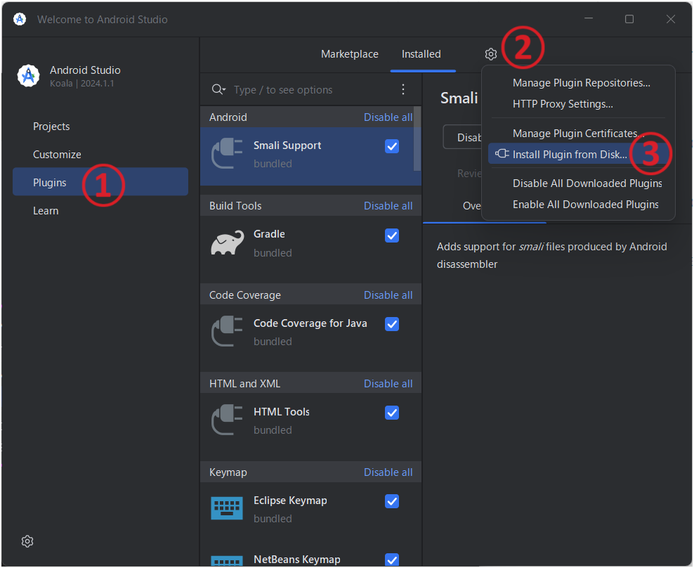 Android Studio Koala | 2024.1.1 日本語化 - 365連休