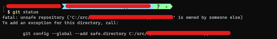 Git で Fatal Unsafe Repository というエラーが出た ねこさんのぶろぐ