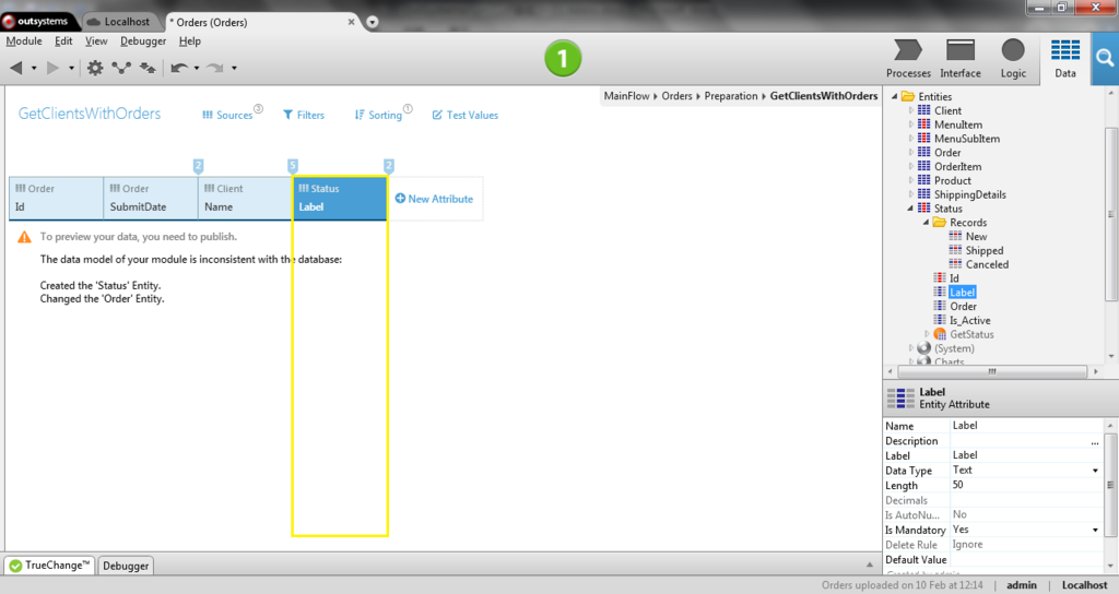 Static Entityを高速で実装する（基礎トレ1.6）後編 - OutSystemsエンジニアの猛勉強ブログ