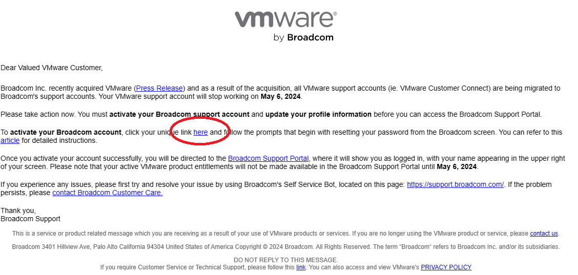 VMware Customer ConnectがBroadcom Support Portalへ - edge of gap