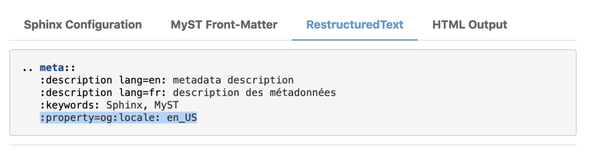 Sphinxはmetaディレクティブだけで、property属性を持ったOGP用のmetaタグがHTMLに作れちゃうんです！ - nikkie-ftnextの日記