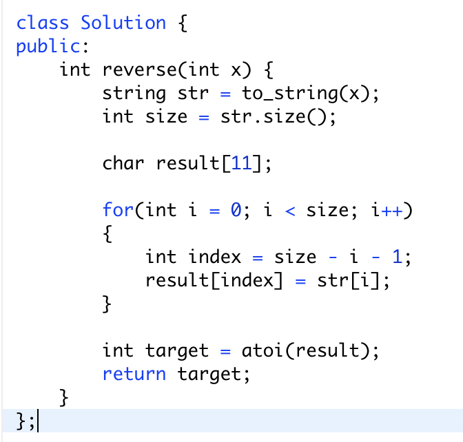 【leetcode】7 Reverse Integer Easy Ninalabo 
