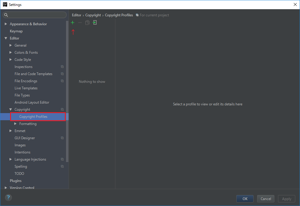 IntelliJ IDEA - ソースコードに自動的にCopyrightを挿入する - 覚えたら書く