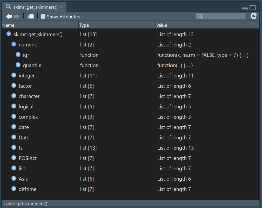 (R) skimrの表示をカスタマイズしたい 1回目 - niszetの日記