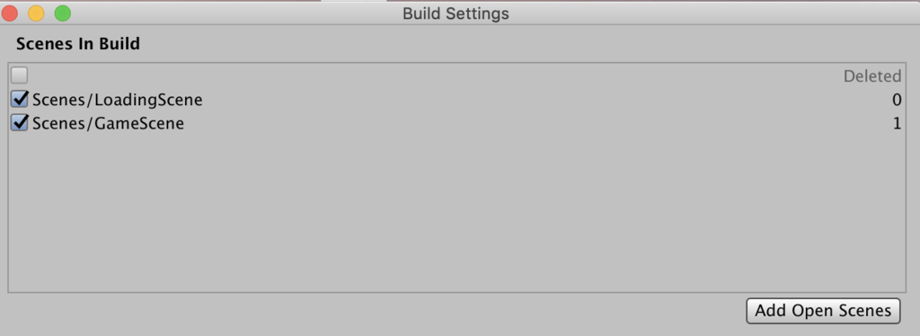 【Unity】画面遷移させようとした時に「build settings or the AssetBundle has not been ...