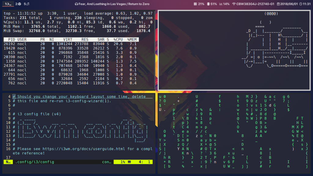 環境整いました(Arch Linux, i3wm, termite...etc) - NO 塩素！NO LINUX！NO LIFE！