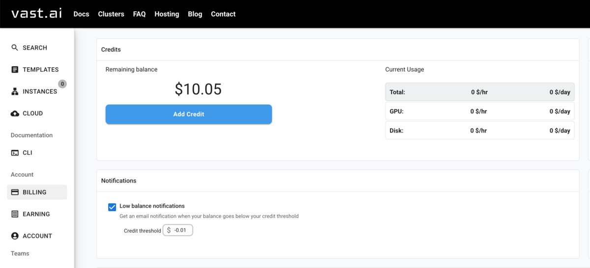 vast.aiを使ってみる - Re:ゼロから始めるML生活