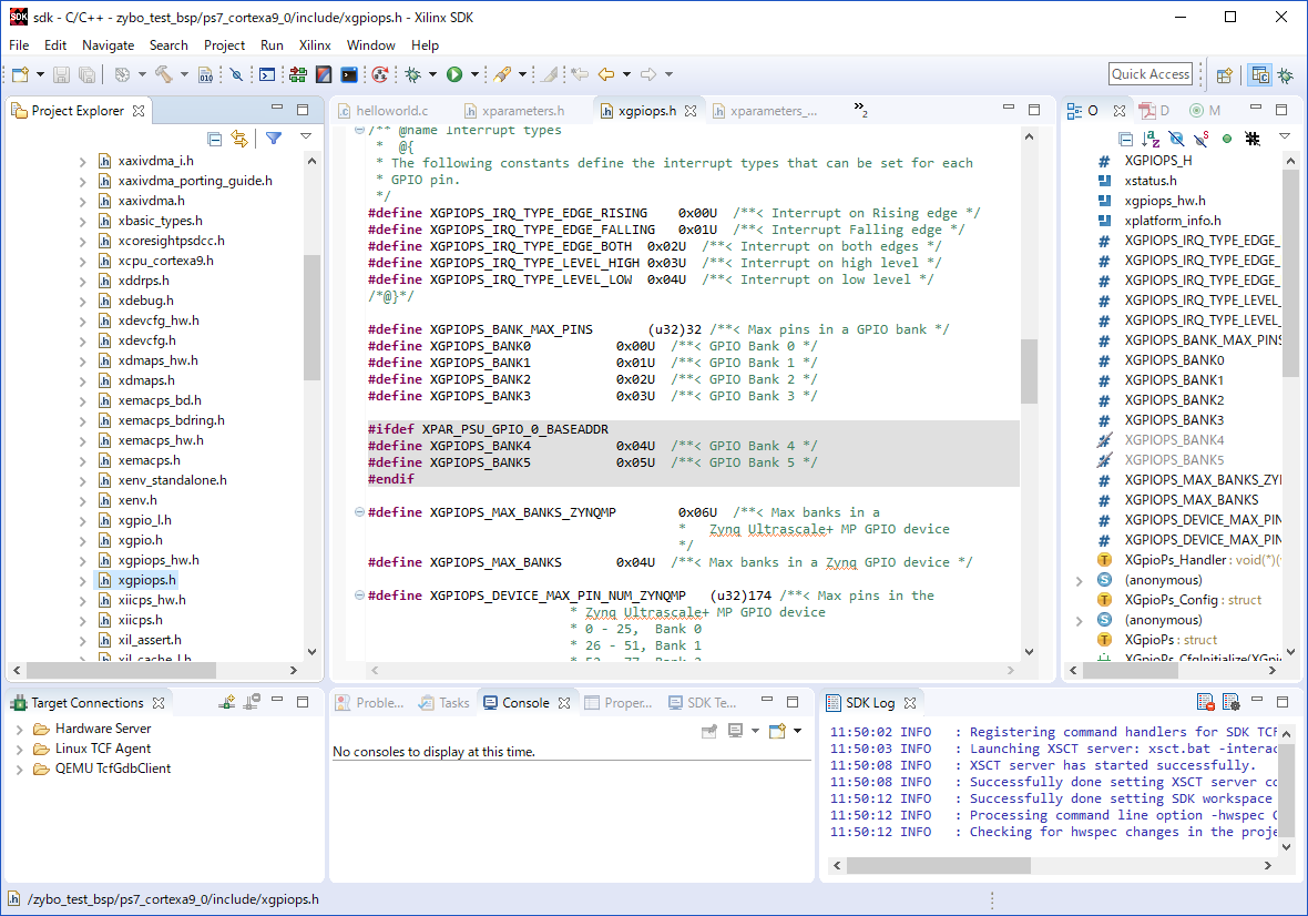 ZYBOを進める - 10. Xilinx SDKで試しのプログラム2 - 勉強しないとな～blog