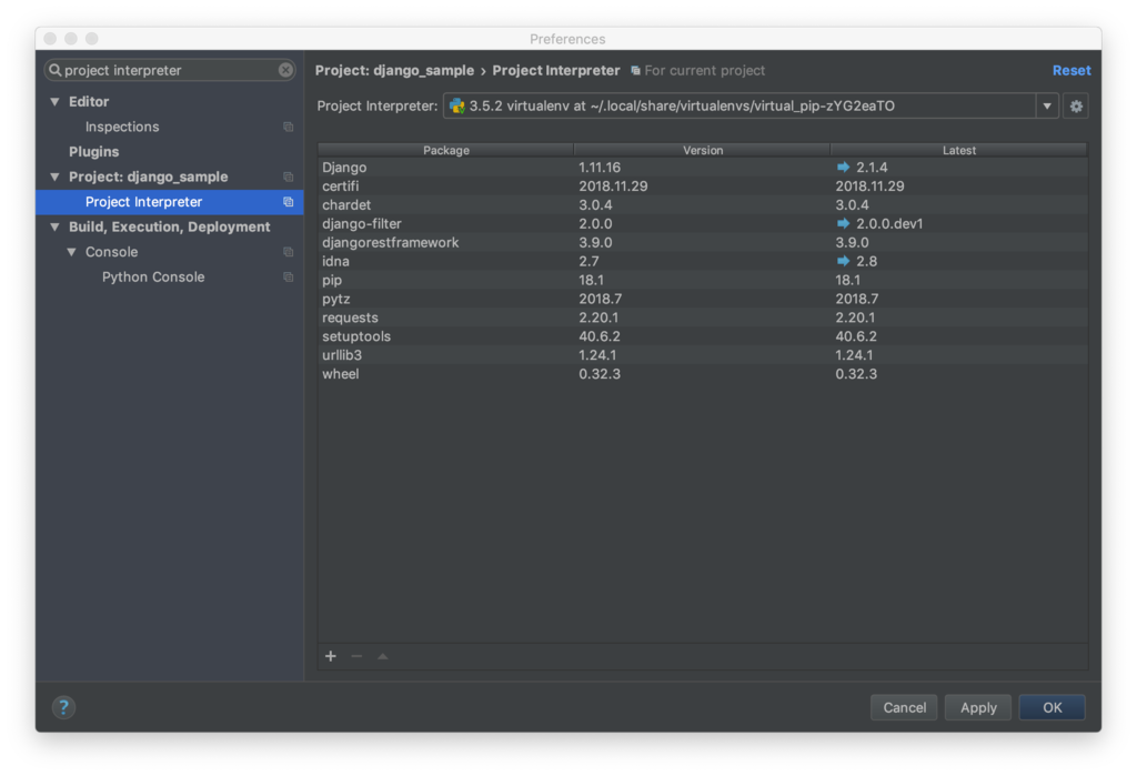 Python + pipenv + DjangoをPyCharmで開発する - のむログ
