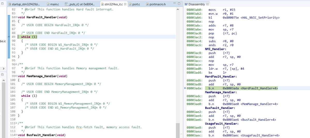 STM32CubeIde HardFault その8 hardfault - のねのBlog