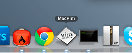 MacVimのリプレイスアイコン - slowjet