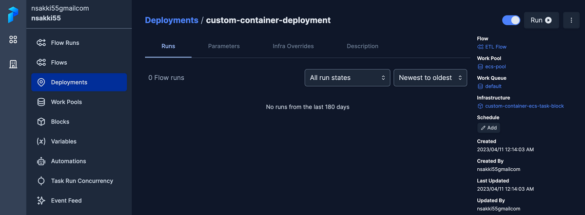 Prefect FlowをECS Taskで実行する方法 - 肉球でキーボード