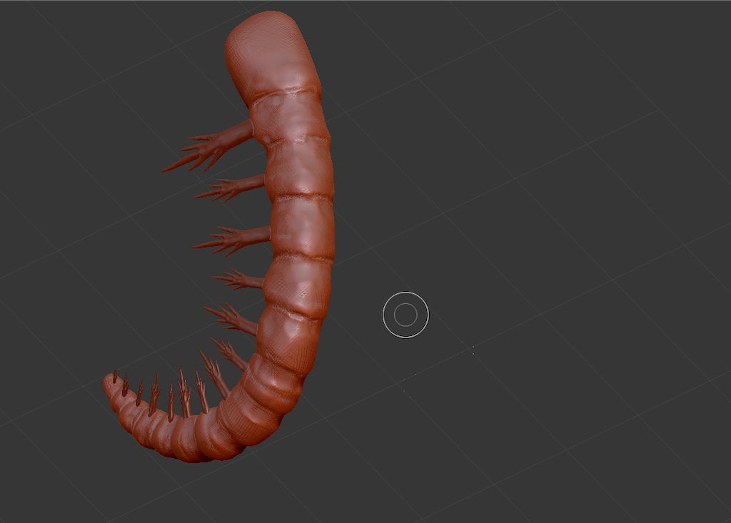 Anomalocaris saron続き:大付属肢及びsetal blades - ZBrushや3Dプリンタとかの造形メモ