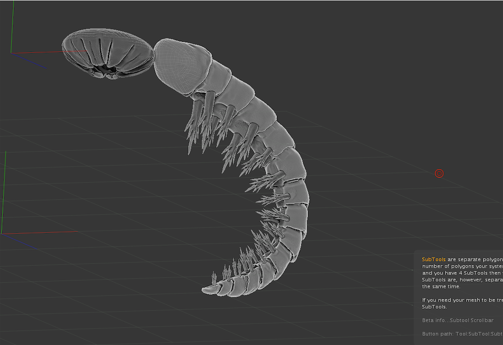 Anomalocaris saron続き:大付属肢及びsetal blades - ZBrushや3Dプリンタとかの造形メモ