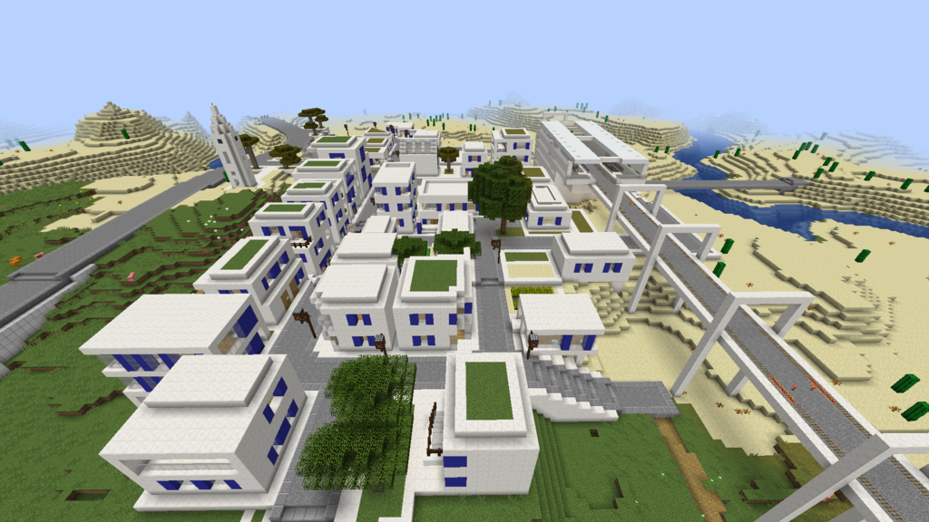 【minecraft】全体地図と街紹介 Minecraft街発展にっき