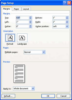How To Modifying Page Layout In Microsoft Word 2007 - octaonenetwork’s blog