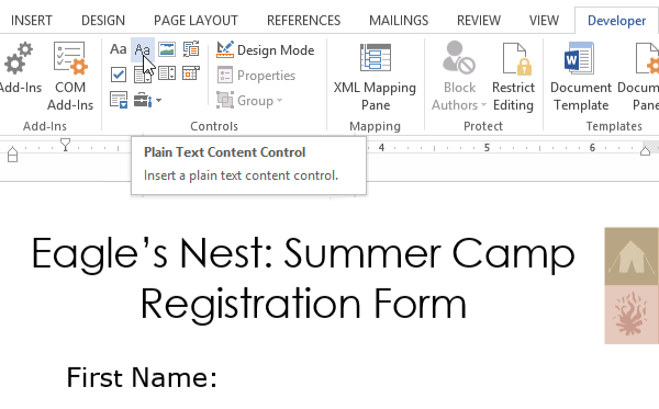 How To Create forms In Microsoft Word - octaonenetwork’s blog