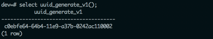 PostgreSQLのサードパーティ'uuid-ossp'を使ってuuidの生成方法とテーブル定義を行う - ogxwx’s blog