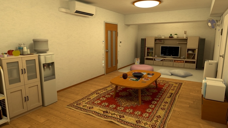 【VRChat】全てを詰め込んだ、安心感の強いホームチルワールド -ハイム荘 401号室- - oka-vrc旅行記